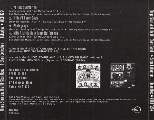 Ringo Starr And His All Starr Band – Private Issue CD VG+/VG+ – Out of ...